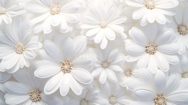 White Flowers on a White Background.Beautiful Decorative Design ...