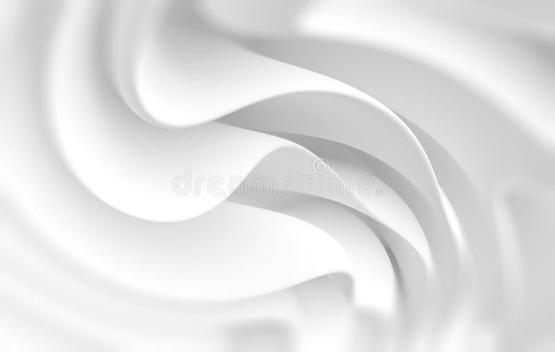 White Flowing Background. Dynamic Wavy Design Stock Illustration ...