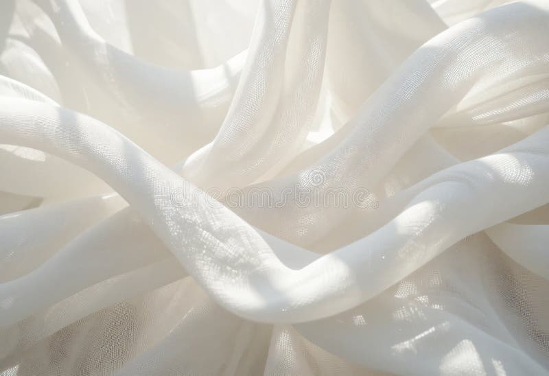 White Flowing Fabric on Beige Background with Shadows Stock Photo ...