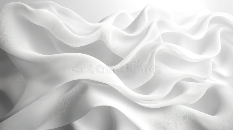 White flowing fabric folds stock illustration. Illustration of ...