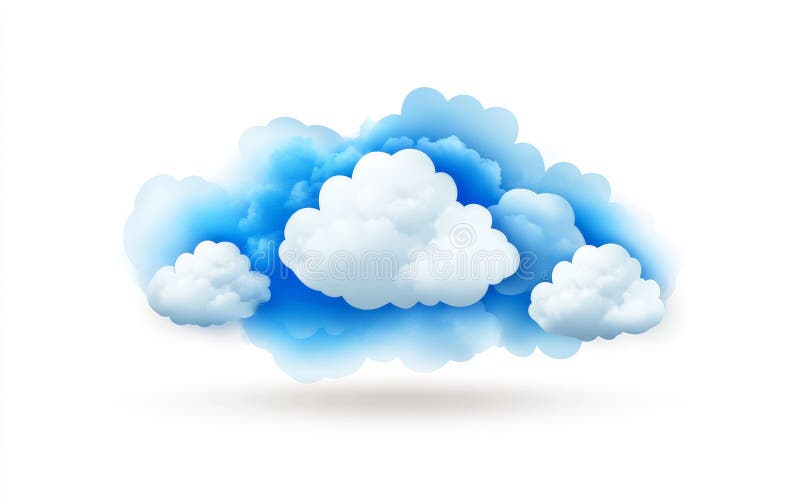 White Fluffy Cloud Cluster in a Light Blue Sky Background, Symbolizing ...
