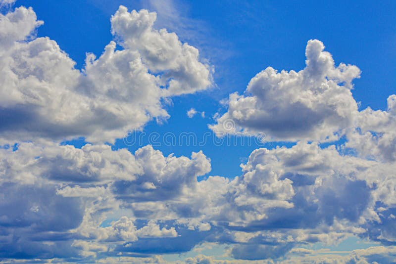White, Fluffy Clouds in Blue Sky. Background from Clouds Stock Image - Image of heaven, fluffy ...