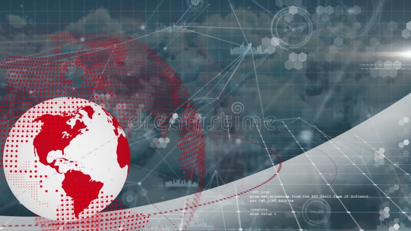 White Fluffy Clouds in a Blue Sky, with Connecting Lines Forming a ...