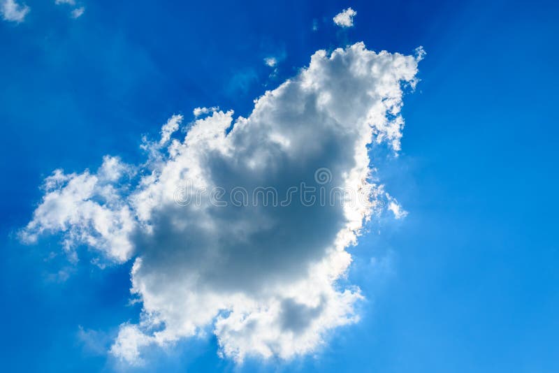 White Fluffy Clouds in a Blue Sky Stock Photo - Image of climate, haze ...