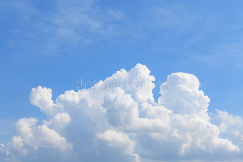 Fluffy Clouds in Light Blue Sky Stock Image - Image of climate, pattern ...