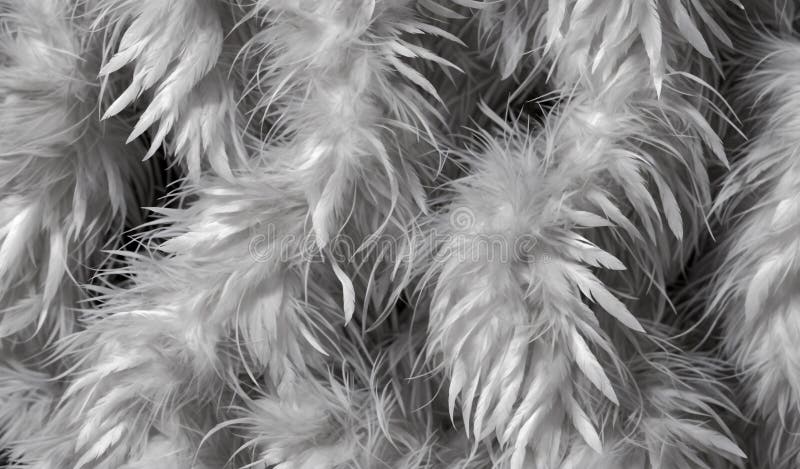 White Fluffy Feather Boa with Stock Illustration - Illustration of ...