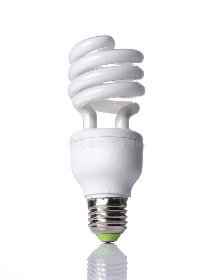 White Fluorescent on White Background Stock Image - Image of bulb ...