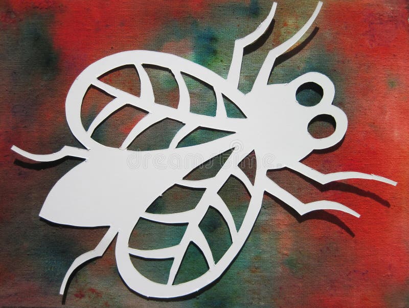 White fly, paper cutting stock photo. Image of animal - 61866166