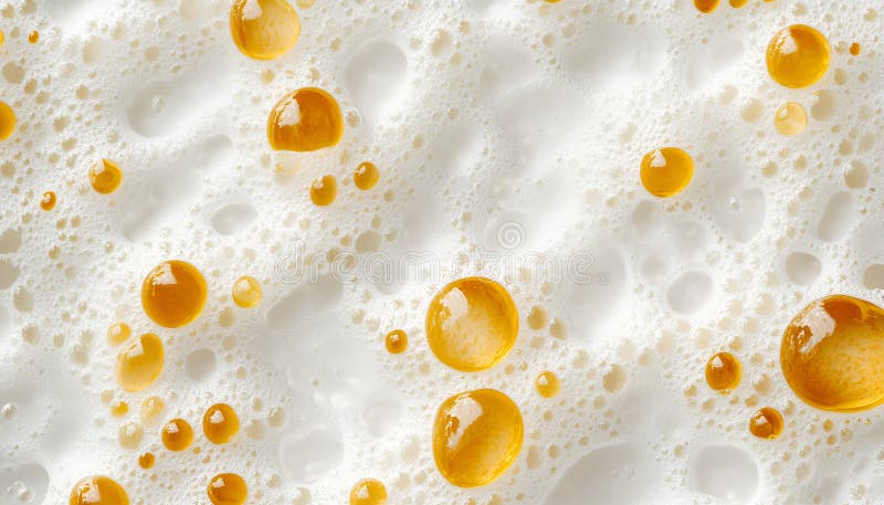 White Foam is Being Created by a Yellow Cleaning Brush on a Black ...