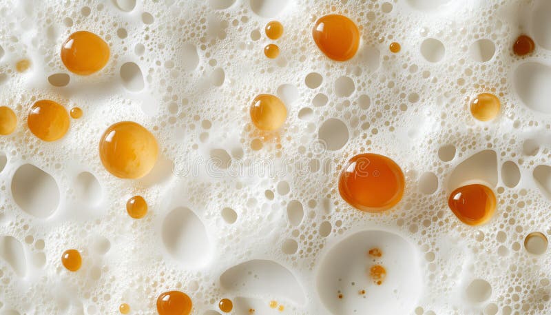 White Foam is Being Created by a Yellow Cleaning Brush on a Black ...