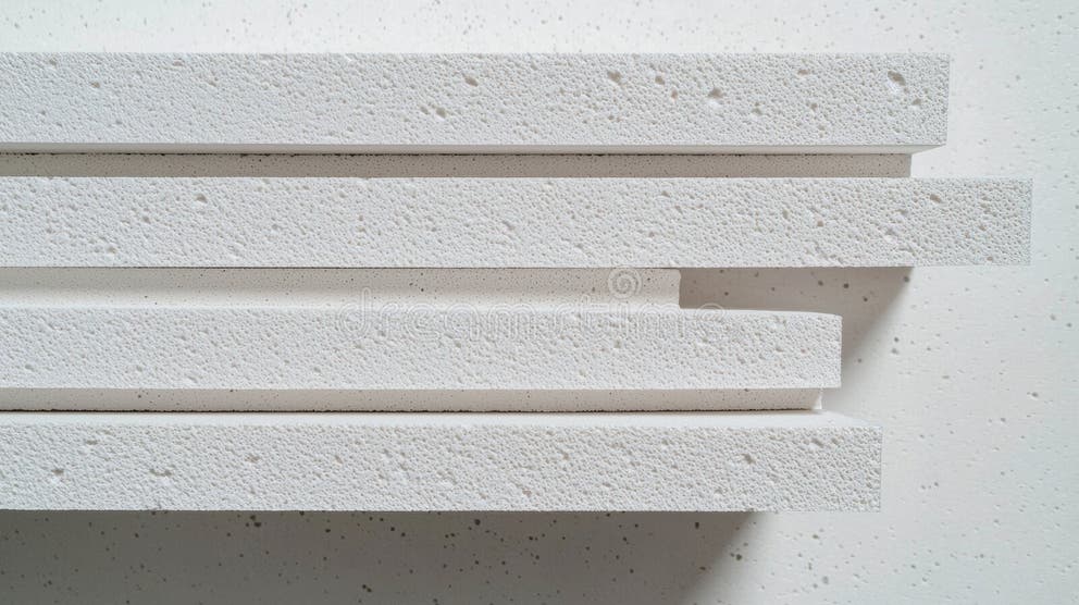 White Foam Blocks Arranged in a Horizontal Stack. Stock Photo - Image ...
