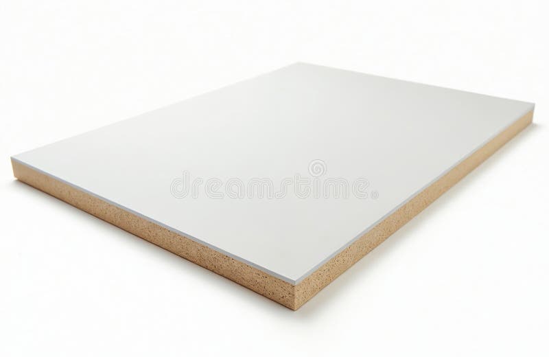 White Foam Board with Beige Core Isolated on White. Rigid Material for ...