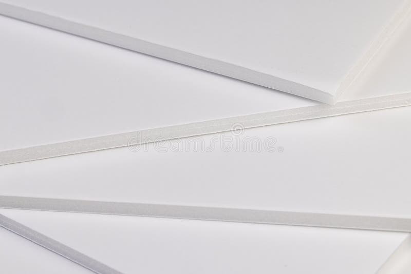 White Foam Board Creative Work Creation Various Models Side View Stock ...