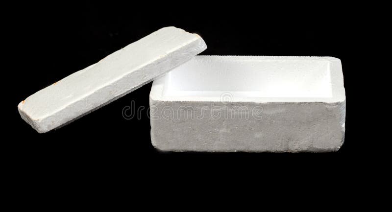 White Foam Box on Black Background Stock Photo - Image of backgro, foam ...