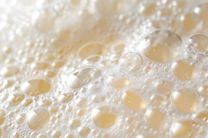 White Foam with Bubbles Close Up Ai Photo Stock Illustration ...