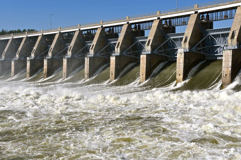 Dam and spillways stock image. Image of bhumibol, electricity - 54018313