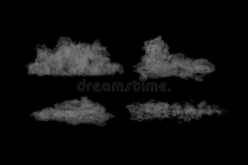 White Fog Mask Effect on Black Background, Different Shape Stock ...