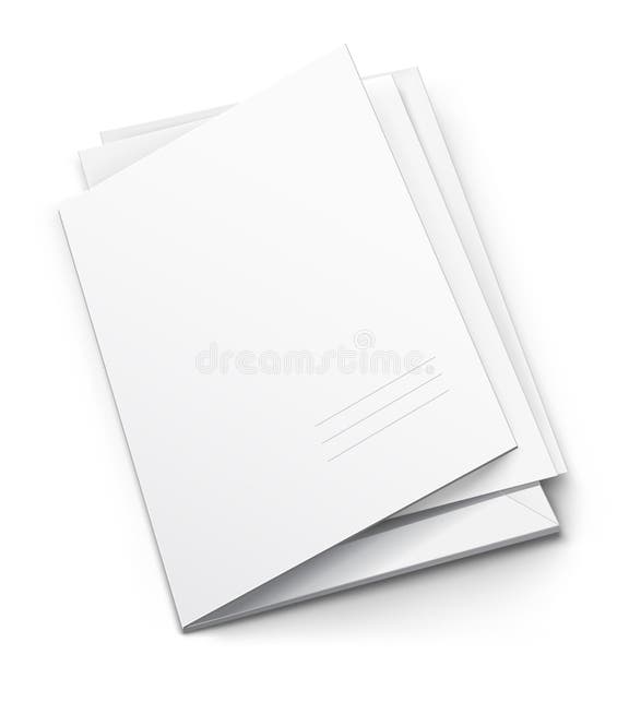White Folder with Blank Titular Cover Stock Illustration - Illustration ...