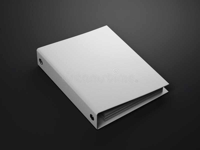 White Folder with Blank Titular Cover Stock Illustration - Illustration ...