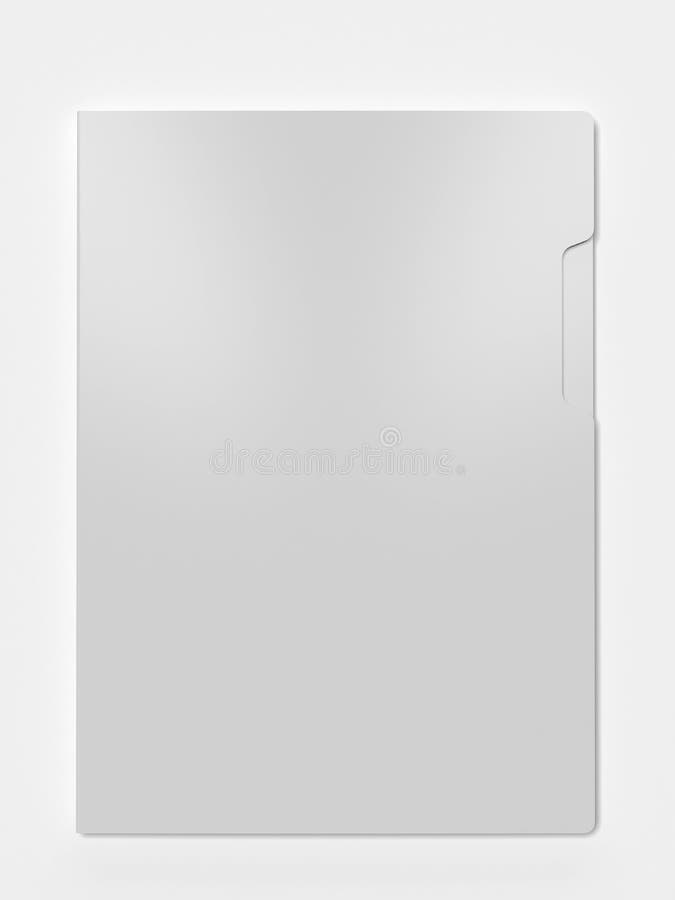 White Folder with Blank Titular Cover Stock Illustration - Illustration ...