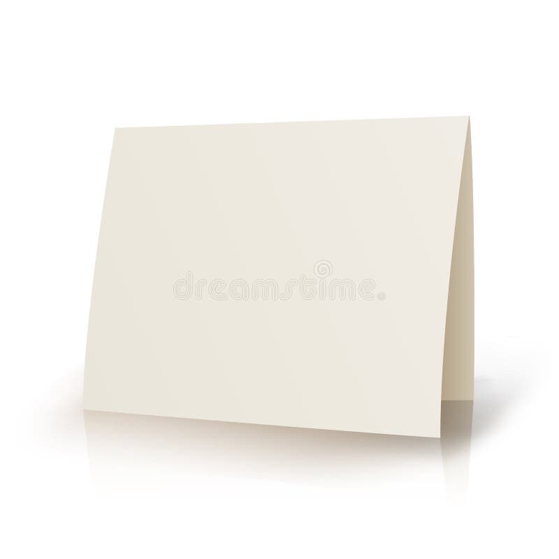 White Folder Paper Greeting Card Vector Template. Stock Vector ...