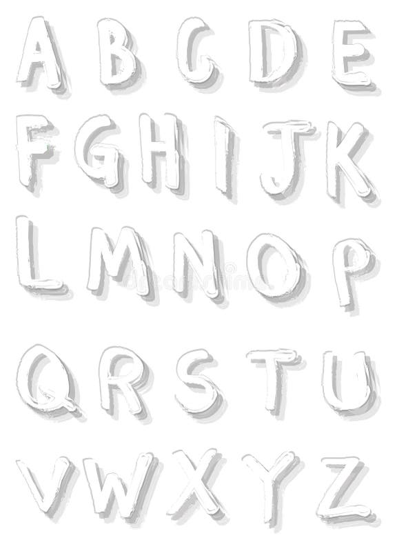 Handwritten Shadow Fonts Stock Illustrations – 65 Handwritten Shadow ...