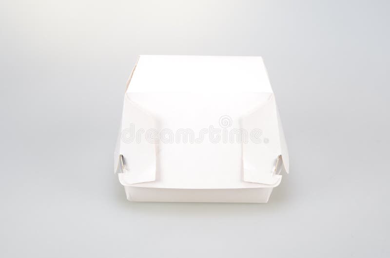 White Food Box, Packaging for Hamburger, Lunch Stock Photo - Image of ...