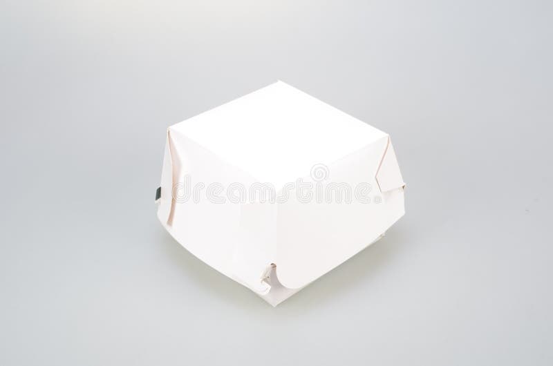 White Food Box, Packaging for Hamburger, Lunch Stock Photo - Image of ...