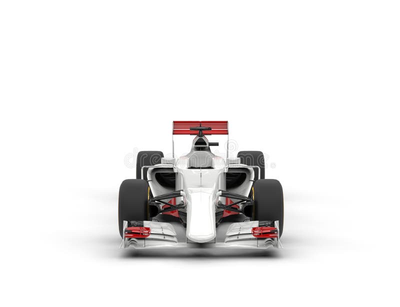 White Formula One Car - Side View Stock Image - Image of automobile ...