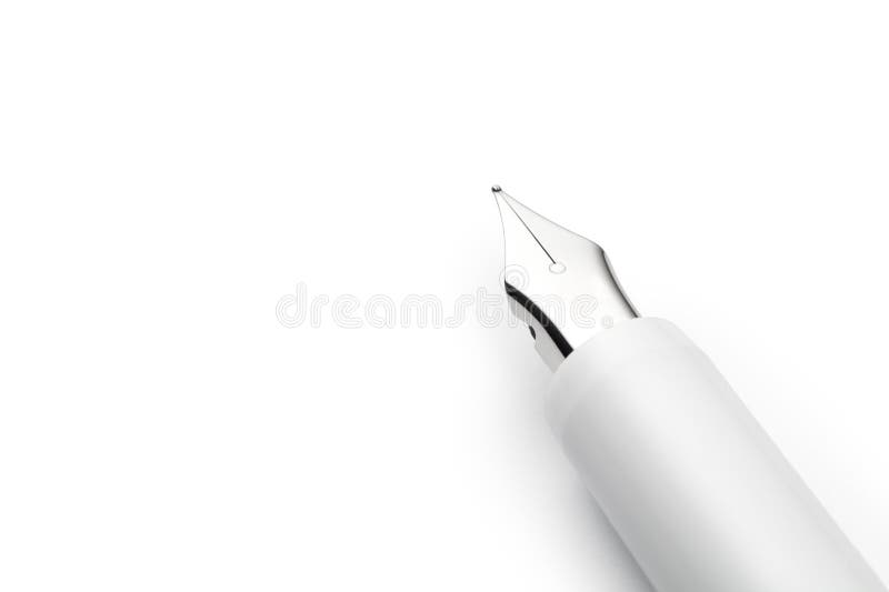 White fountain pen stock image. Image of design, sign - 291453625
