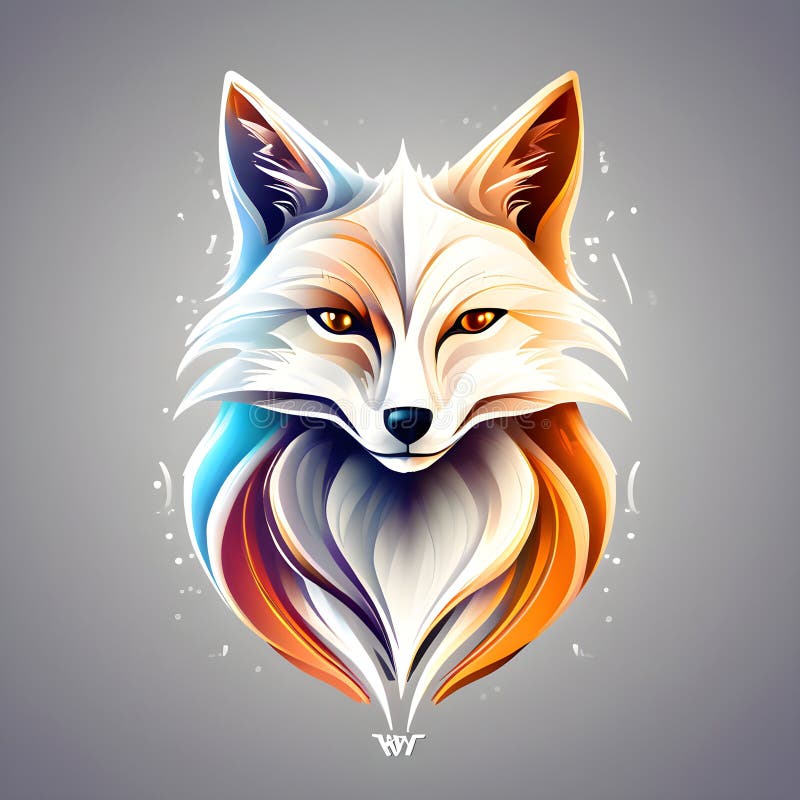 White Fox Logo stock illustration. Illustration of pups - 319126140
