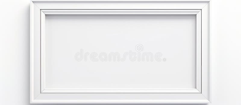 A White Frame Against a White Wall and Background Stock Image - Image ...