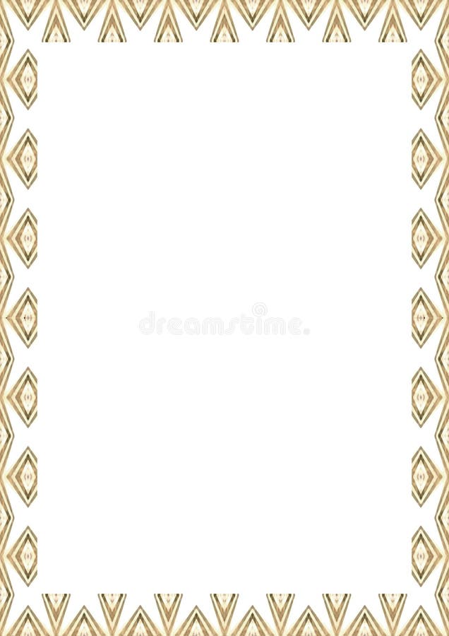 Empty Frame with Patterned Decorative Borders Stock Illustration ...