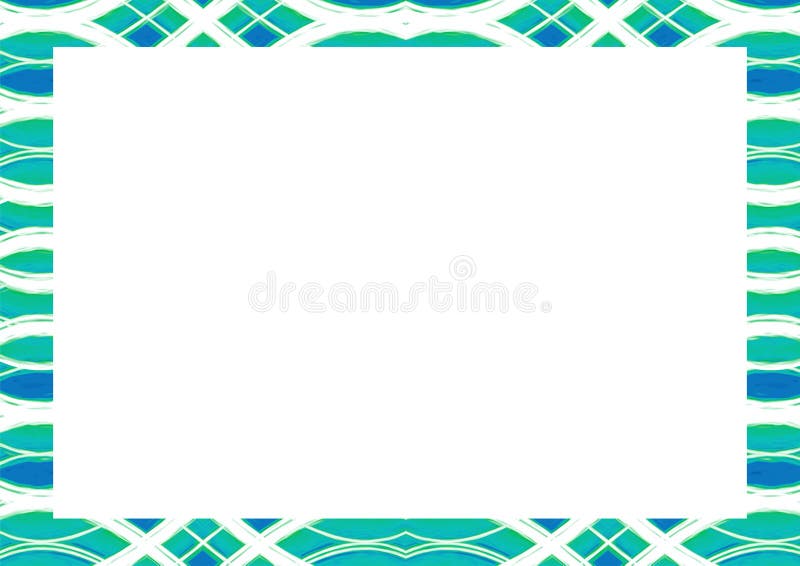 Landscape Frame with Decorated Patterned Borders Stock Illustration ...