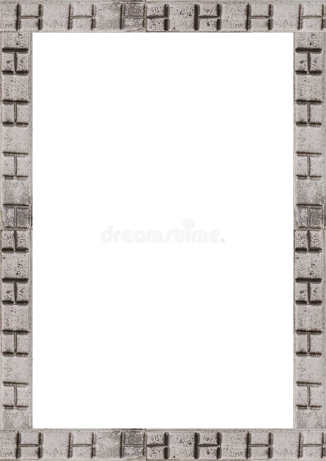 White Frame with Decorated Borders Stock Image - Image of border, empty ...