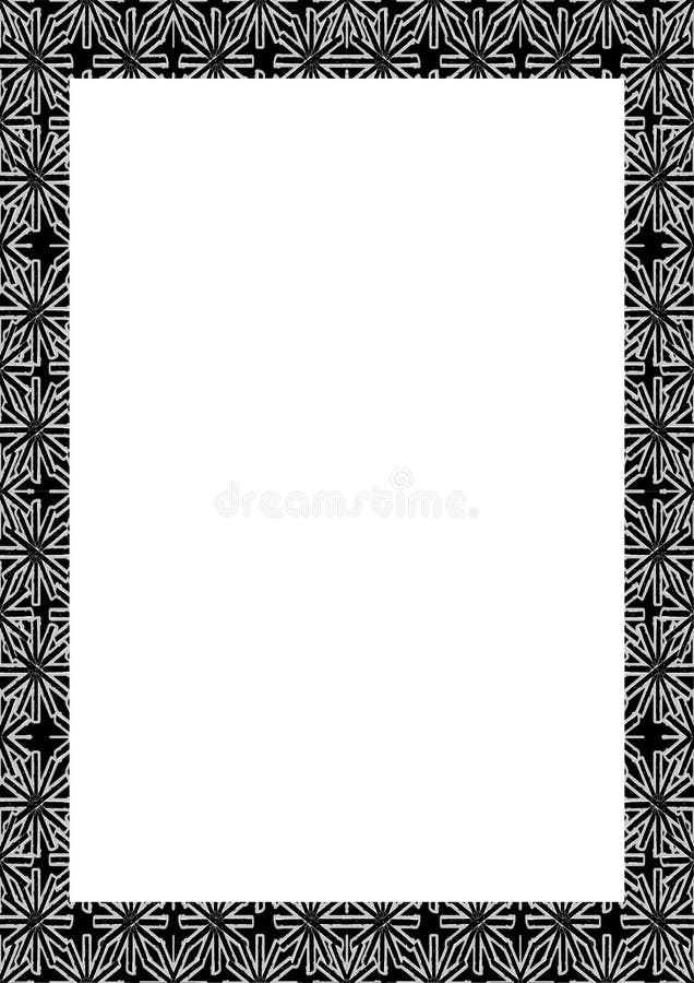White Frame with Decorated Borders Stock Photo - Image of decorated ...