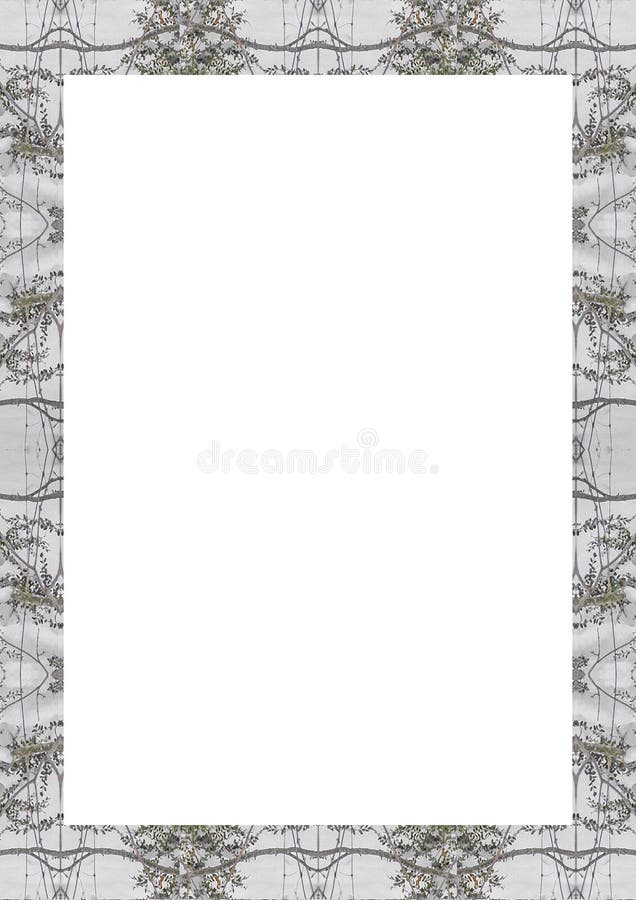 White Frame with Decorated Borders Stock Illustration - Illustration of ...