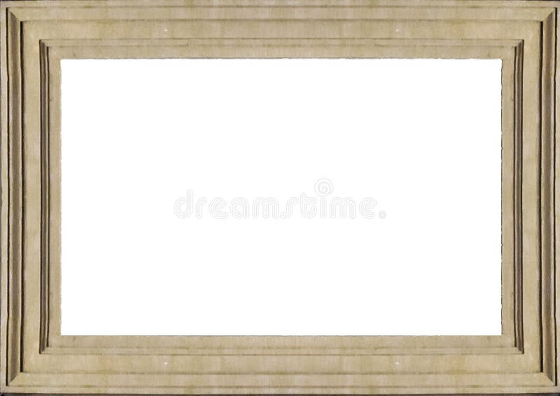 White Landscape Blank Frame with Moldings Borders Stock Image - Image ...