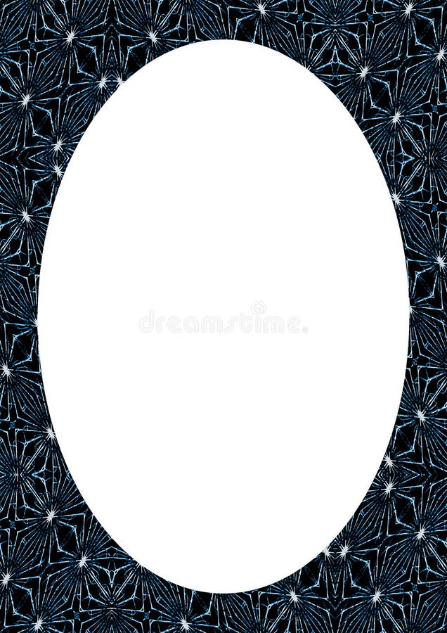 White Frame with Blue Decorated Circle Borders Stock Image - Image of ...