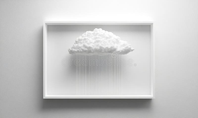 A White Frame with a Cloud in it Stock Image - Image of space ...