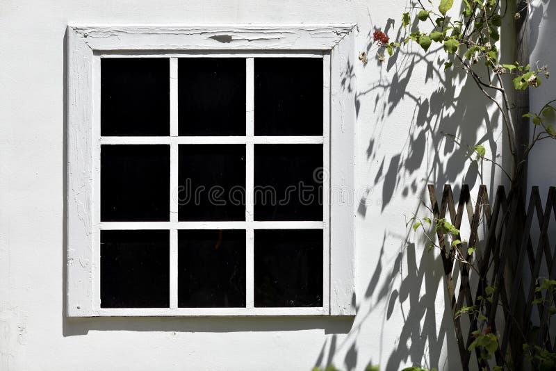 White window on White wall stock image. Image of light - 114963975