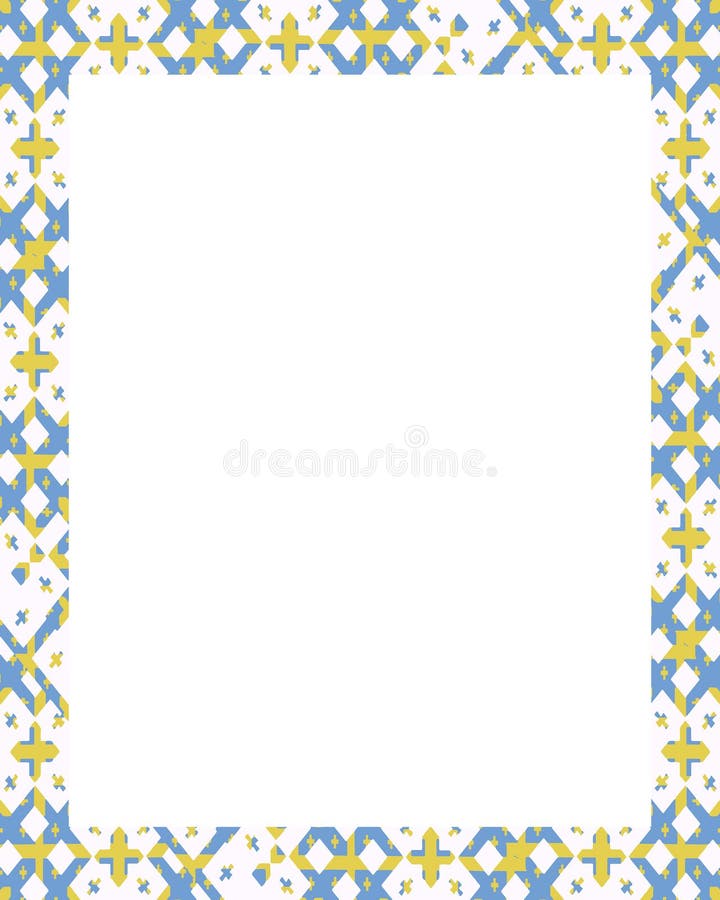 White Frame with Decorated Borders Stock Image - Image of rectangle ...