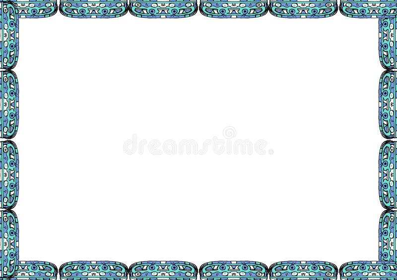 White Frame with Decorated Borders Stock Photo - Image of decoration ...