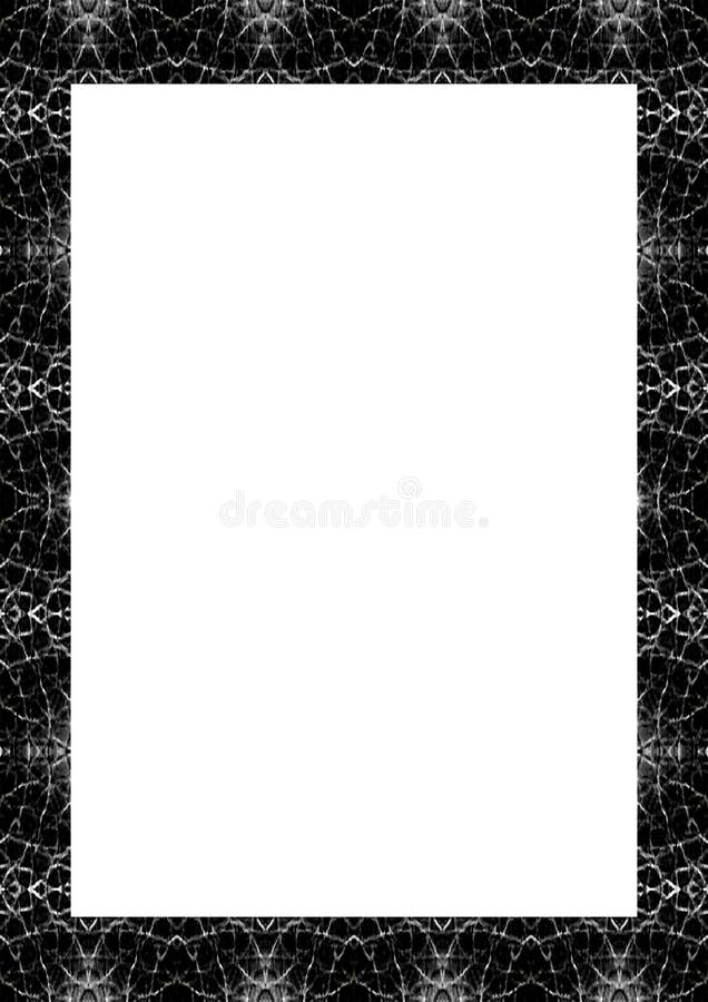 White Frame with Decorated Borders Stock Illustration - Illustration of ...