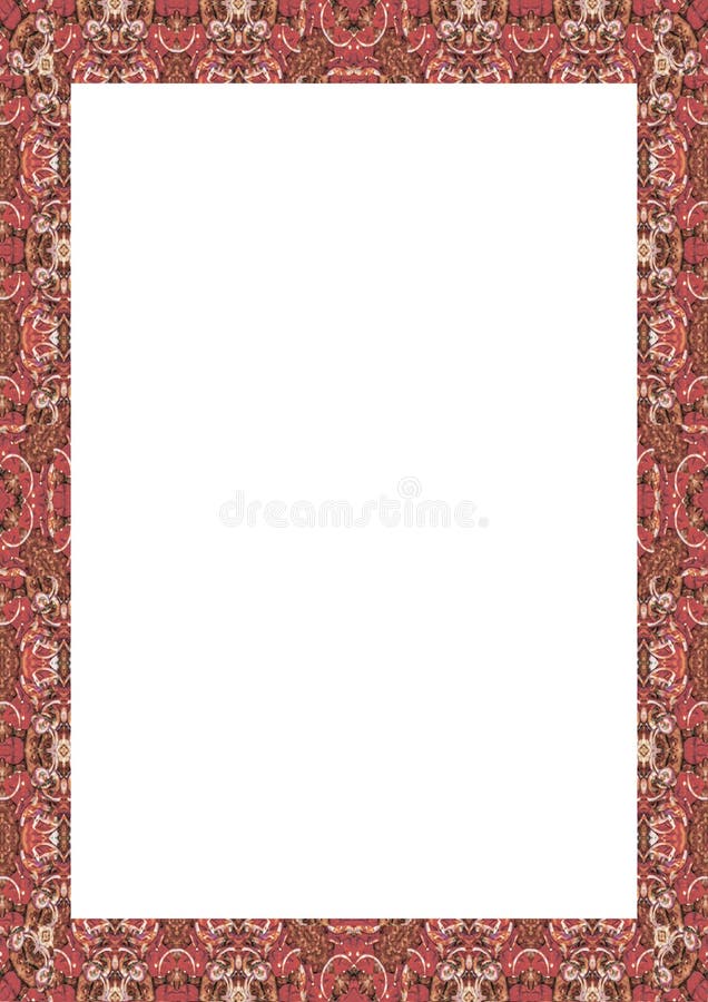 White Frame with Decorated Borders Stock Photo - Image of stationery ...