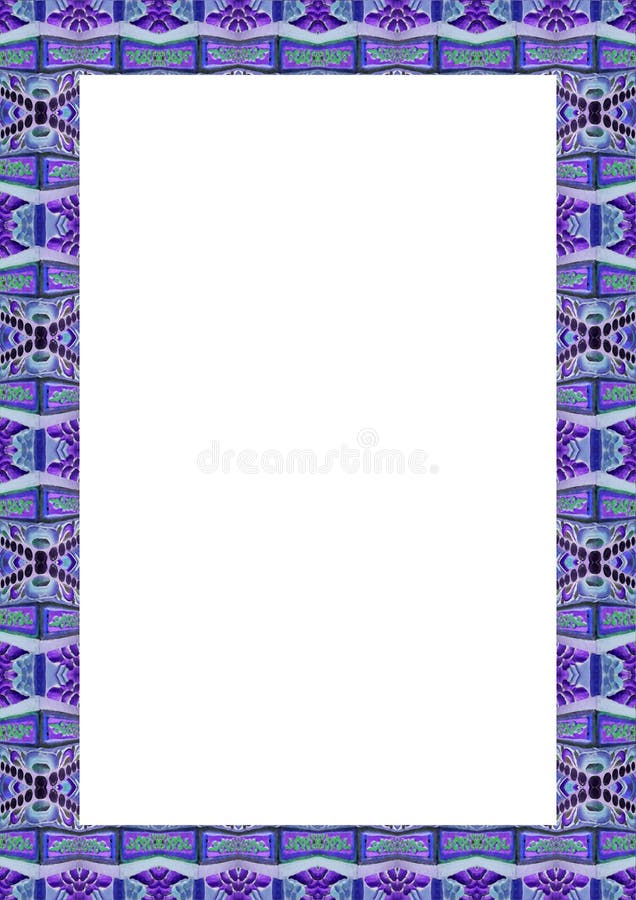 White Frame with Decorated Borders Stock Illustration - Illustration of ...