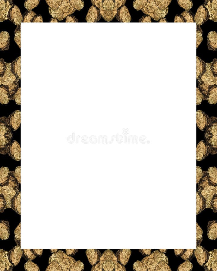 White Frame with Decorated Borders Stock Illustration - Illustration of ...