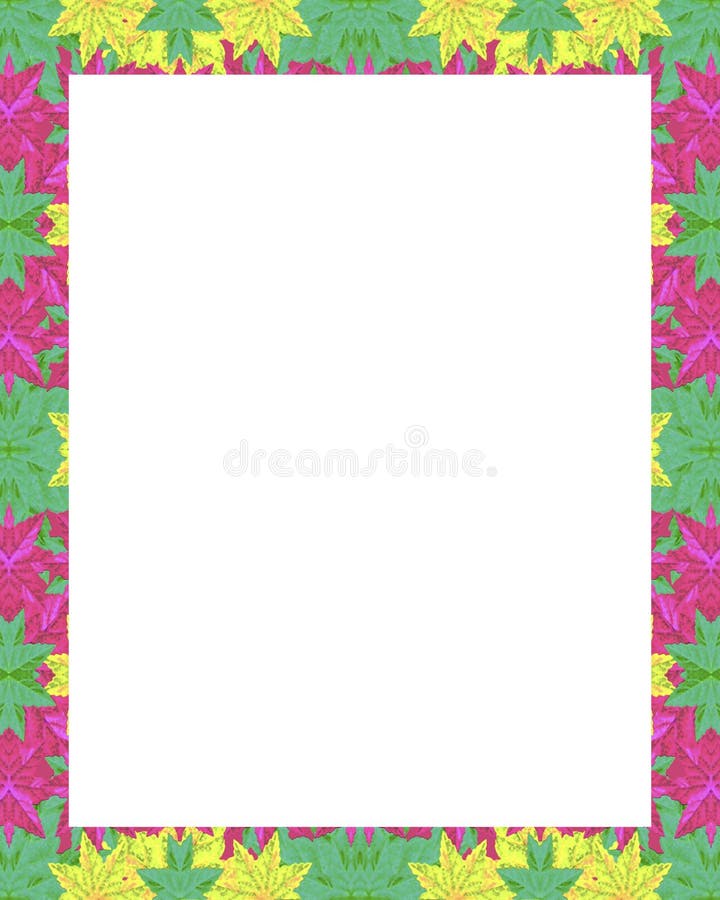 White Frame with Decorated Borders Stock Illustration - Illustration of ...