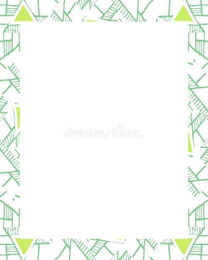 White Frame with Decorated Ethnic Design Borders Stock Illustration ...