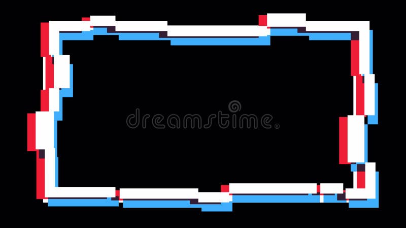 White Frame with Glitch Particles on Black Screen Stock Footage - Video ...